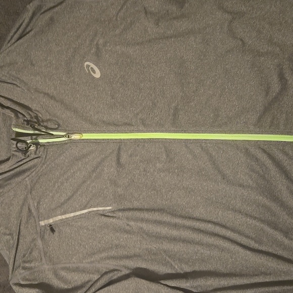 Asics | Other | Asics Gray Jacket With Neon Green Accent | Poshmark